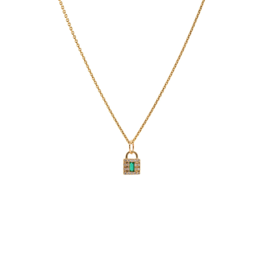 BABY EMERALD LOCK PENDANT – Bridget King Jewelry